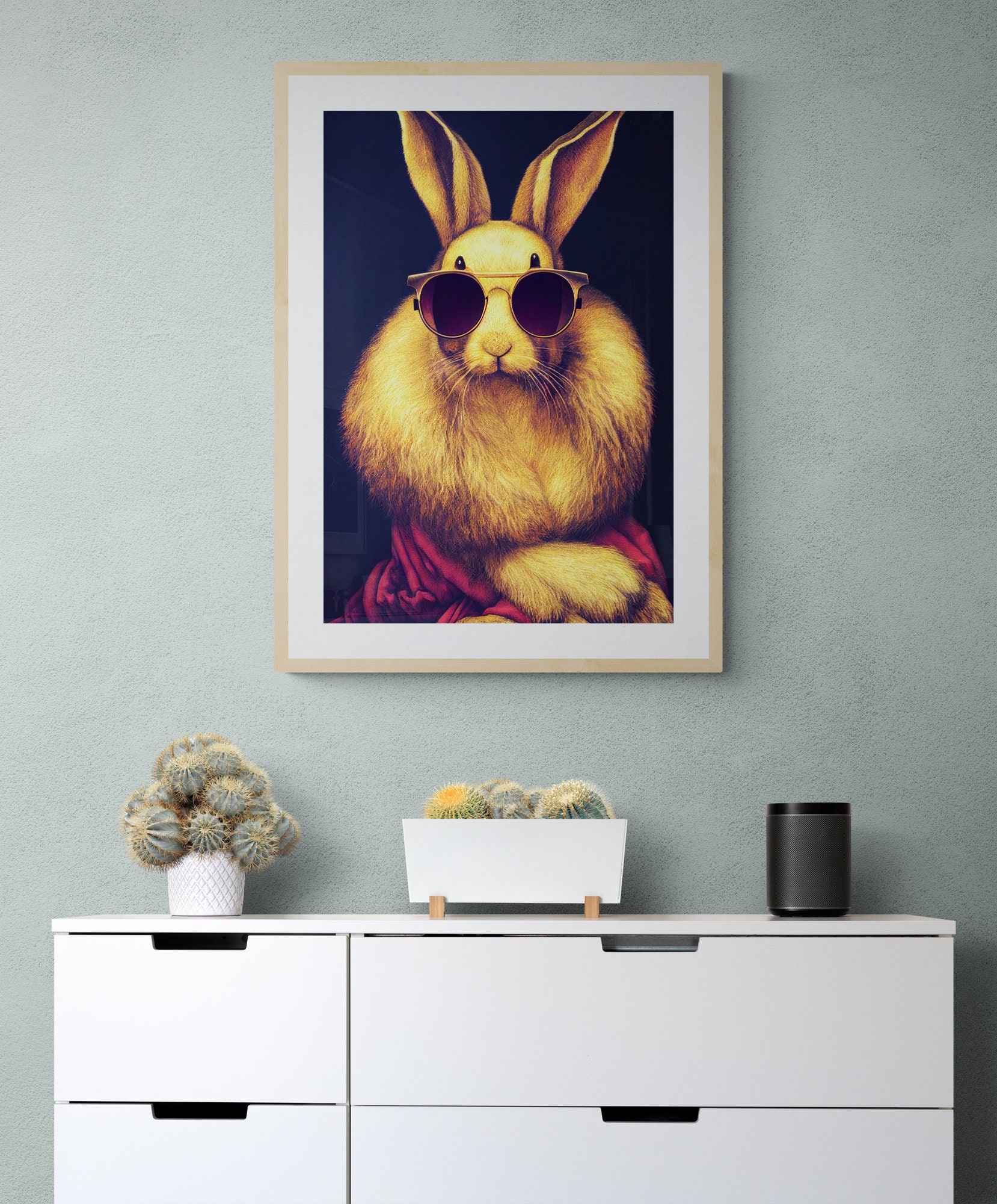 Rabbit Wall Art, Rabbit Wall Décor, Rabbit Poster, Rabbit Gift, Rabbit ...