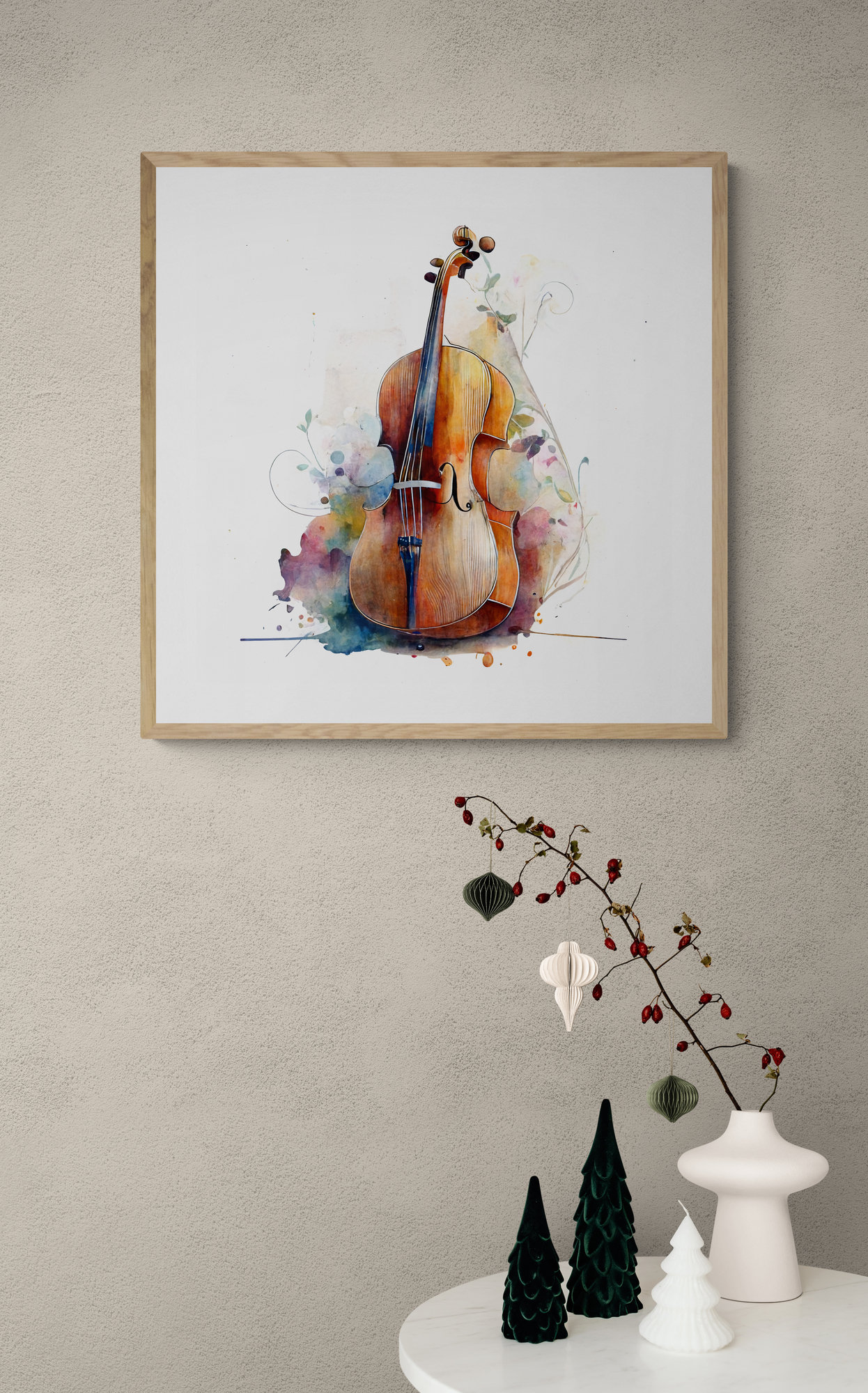 Cello Wall Art, Instrument Wall Art, Watercolor Wall Art, Cello Lovers ...