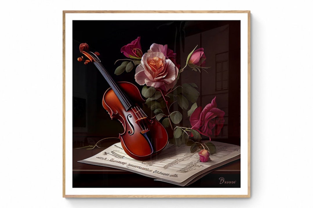 Violin Wall Art, Instrument Wall Art, Watercolor Wall Art, Violin ...