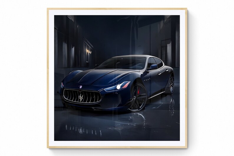 Maserati Car Wall Art, Sports Car Digital Art, Car Printable Art ...