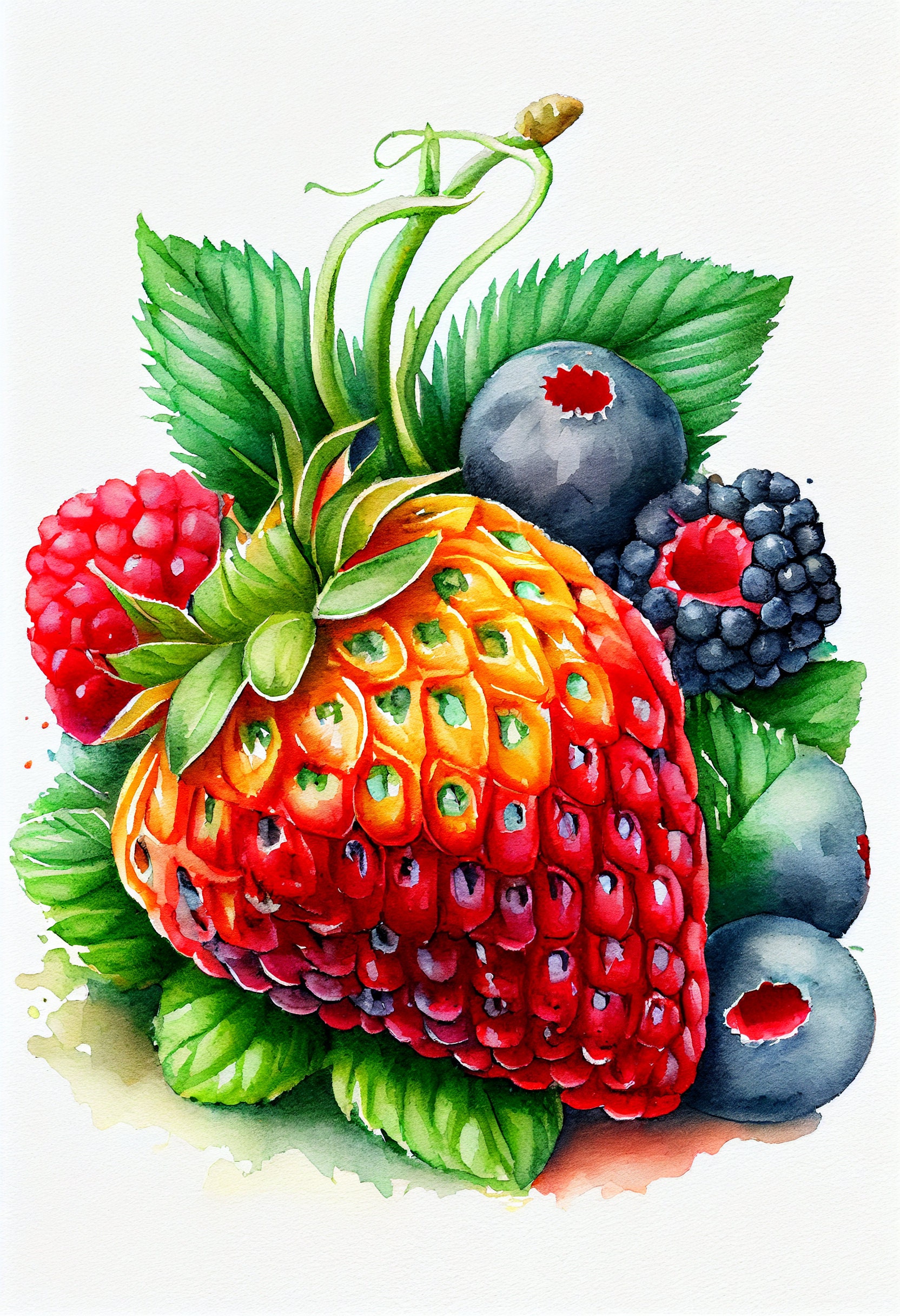 Pinberry Fruit Wall Art, Fruit Printable Art, Pinberry Print, Fruit ...