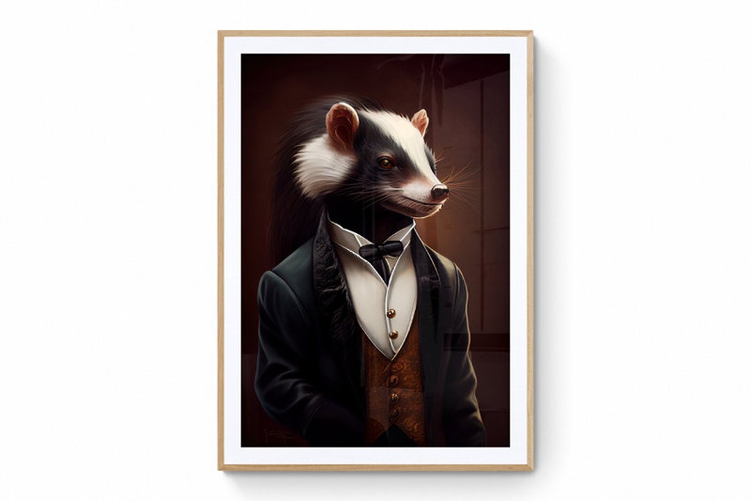 Skunk Wall Art, Skunk Wall Décor, Skunk Poster, Skunk Gift, Skunk ...
