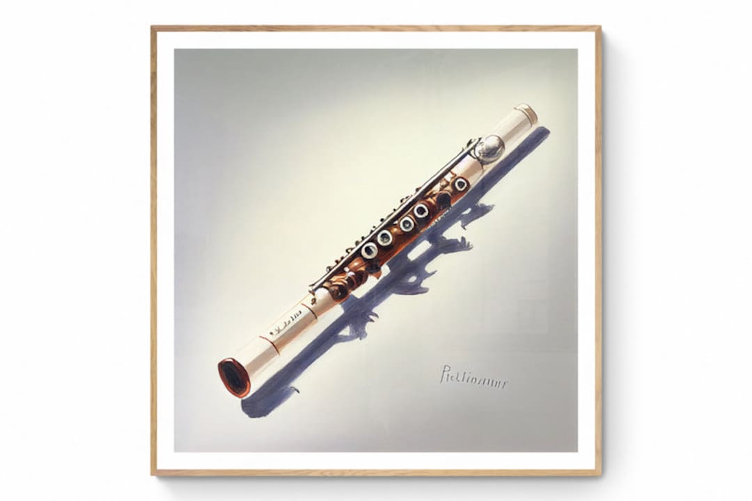 Flute Wall Art, Instrument Wall Art, Watercolor Wall Art, Flute Lovers ...