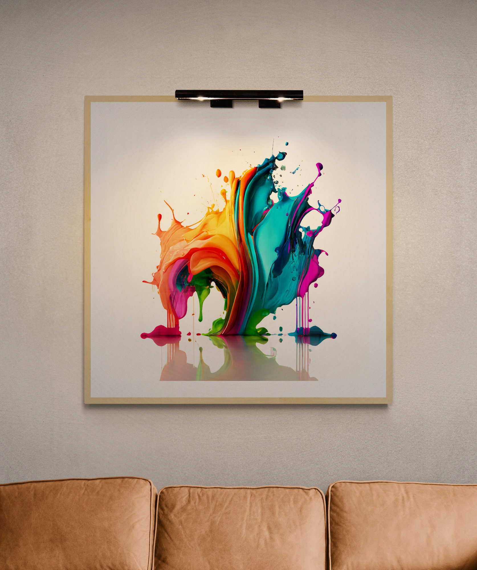 Splash Paint Wall Art, Colorful Paint Artwork, Splash of Color Art ...