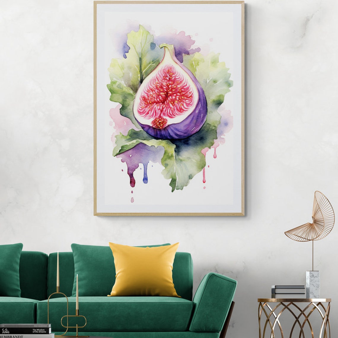 Fig Fruit Wall Art, Fruit Printable Art, Fig Print, Fruit Market Print ...