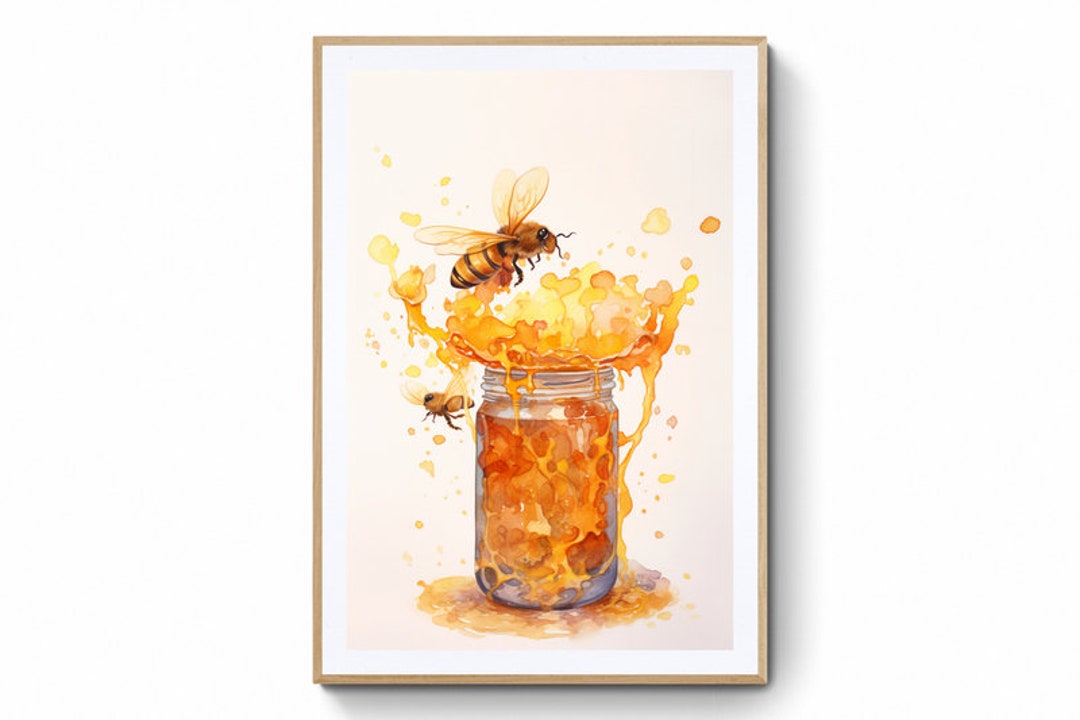 Honey Wall Art, Honey Printable Art, Honey Print, Honey Gift, Digital ...