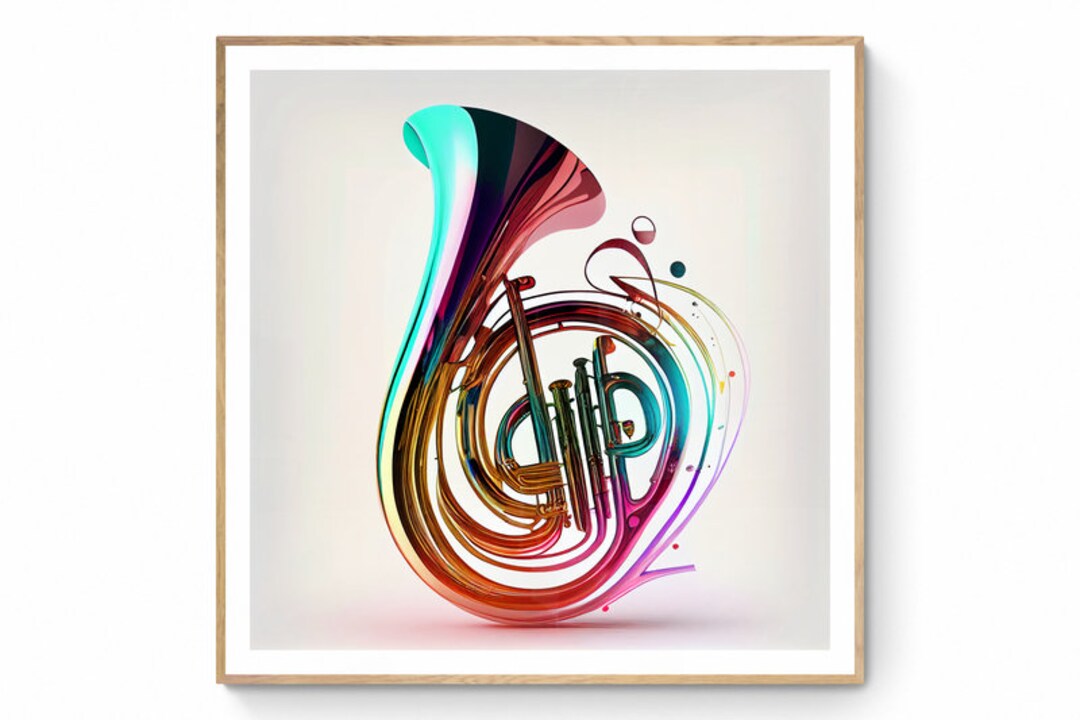 Tuba Wall Art, Instrument Wall Art, Watercolor Wall Art, Tuba Lovers ...