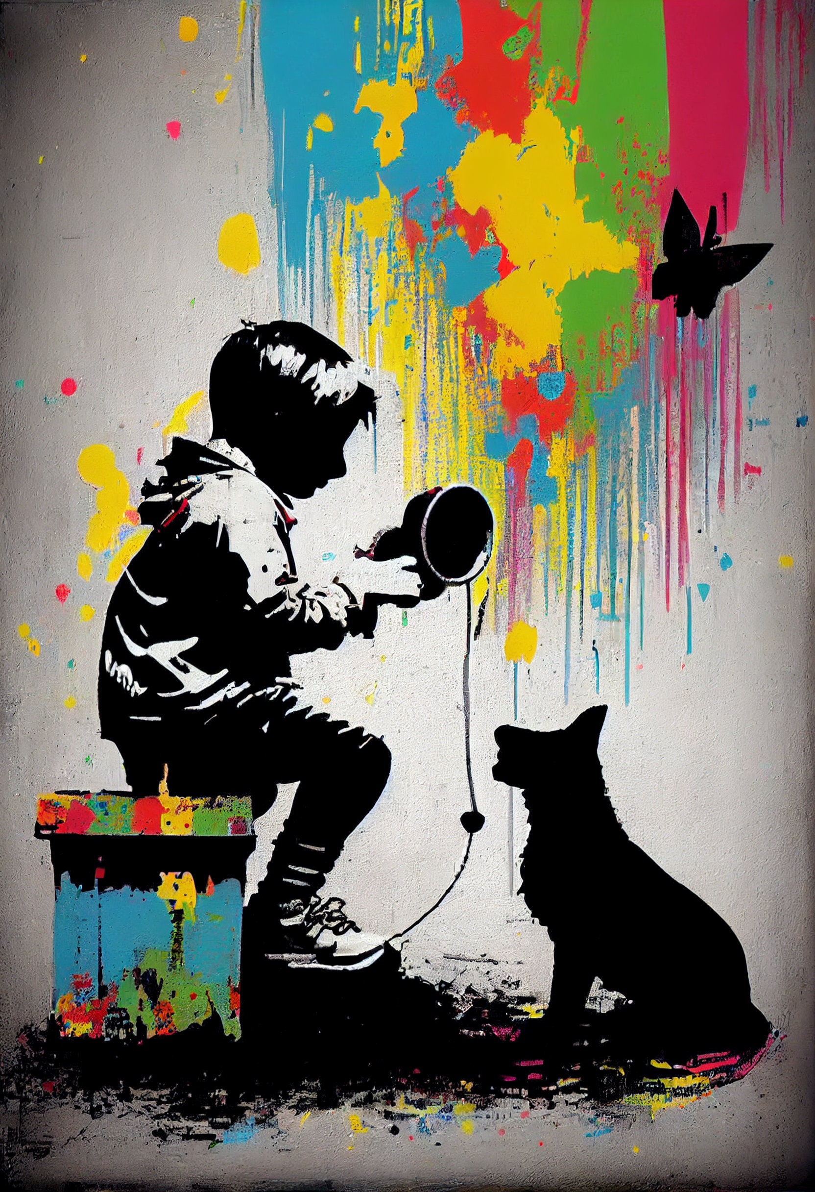 Banksy Wall Art, Banksy Poster, Banksy Canvas, Banksy Print, Digital ...