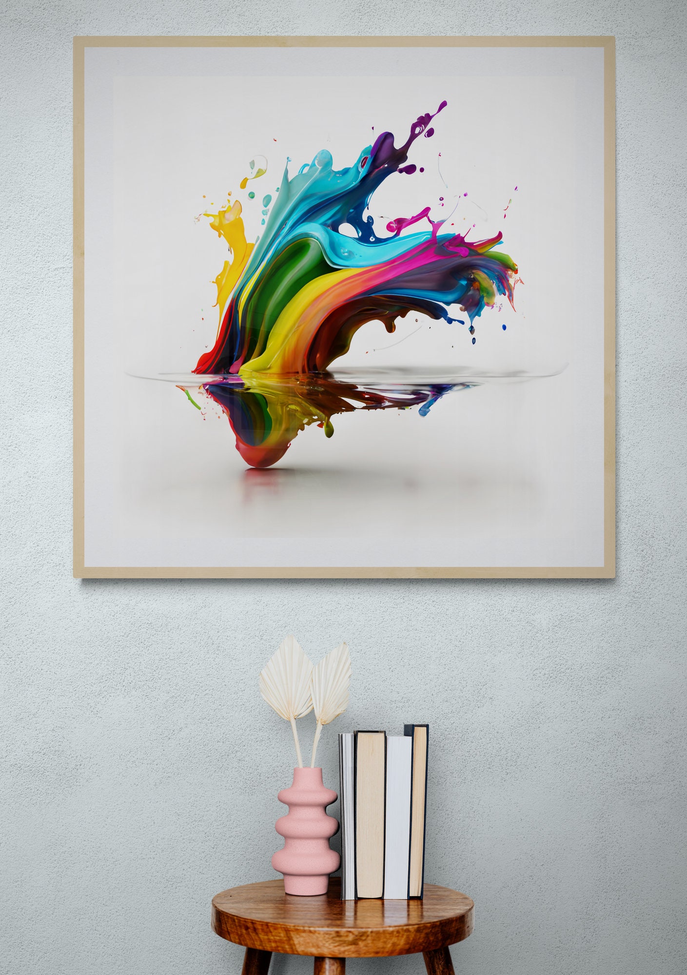 Splash Paint Wall Art Colorful Paint Artwork Splash of Color - Etsy