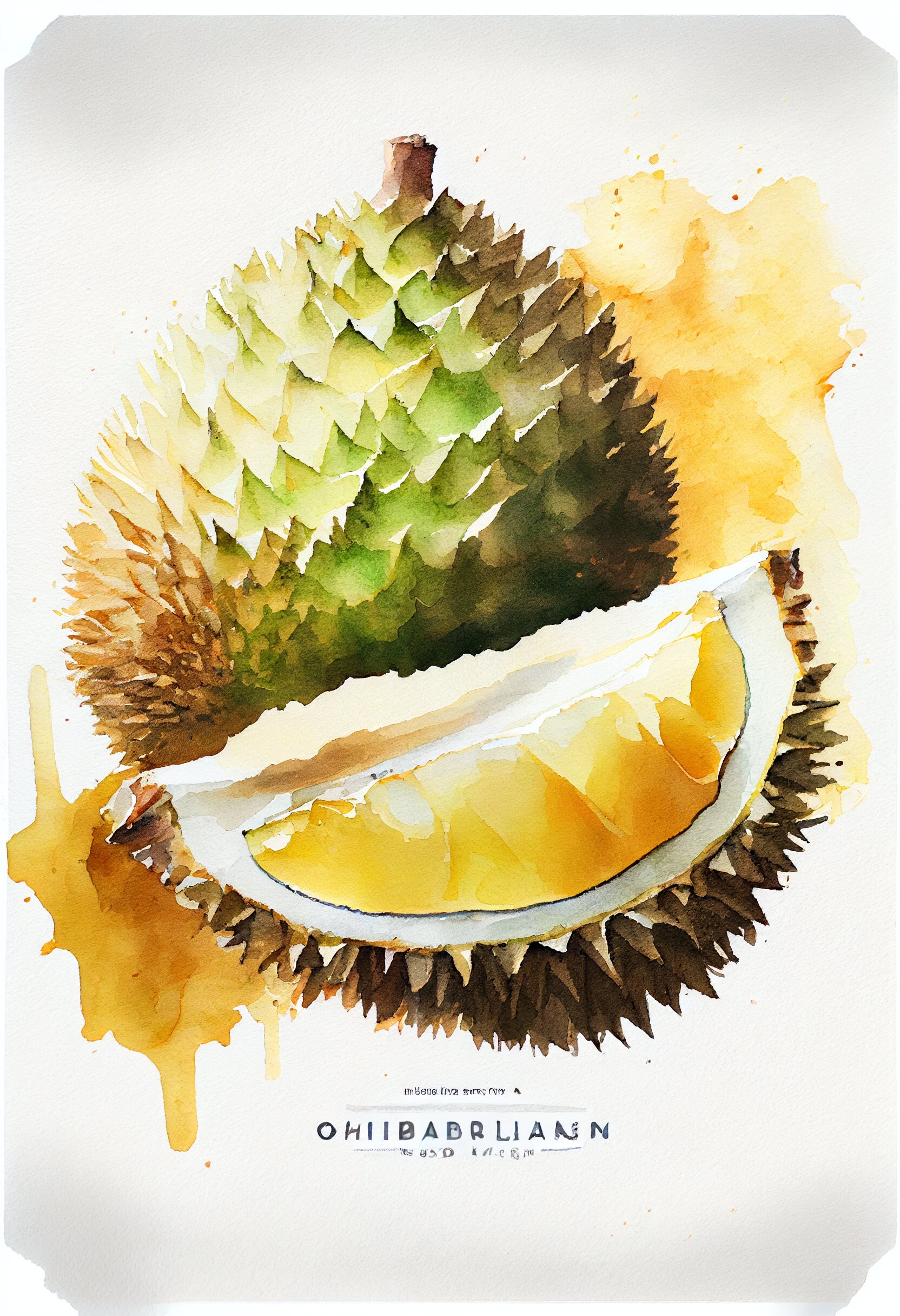 Durian Fruit Wall Art, Fruit Printable Art, Durian Print, Fruit Market ...