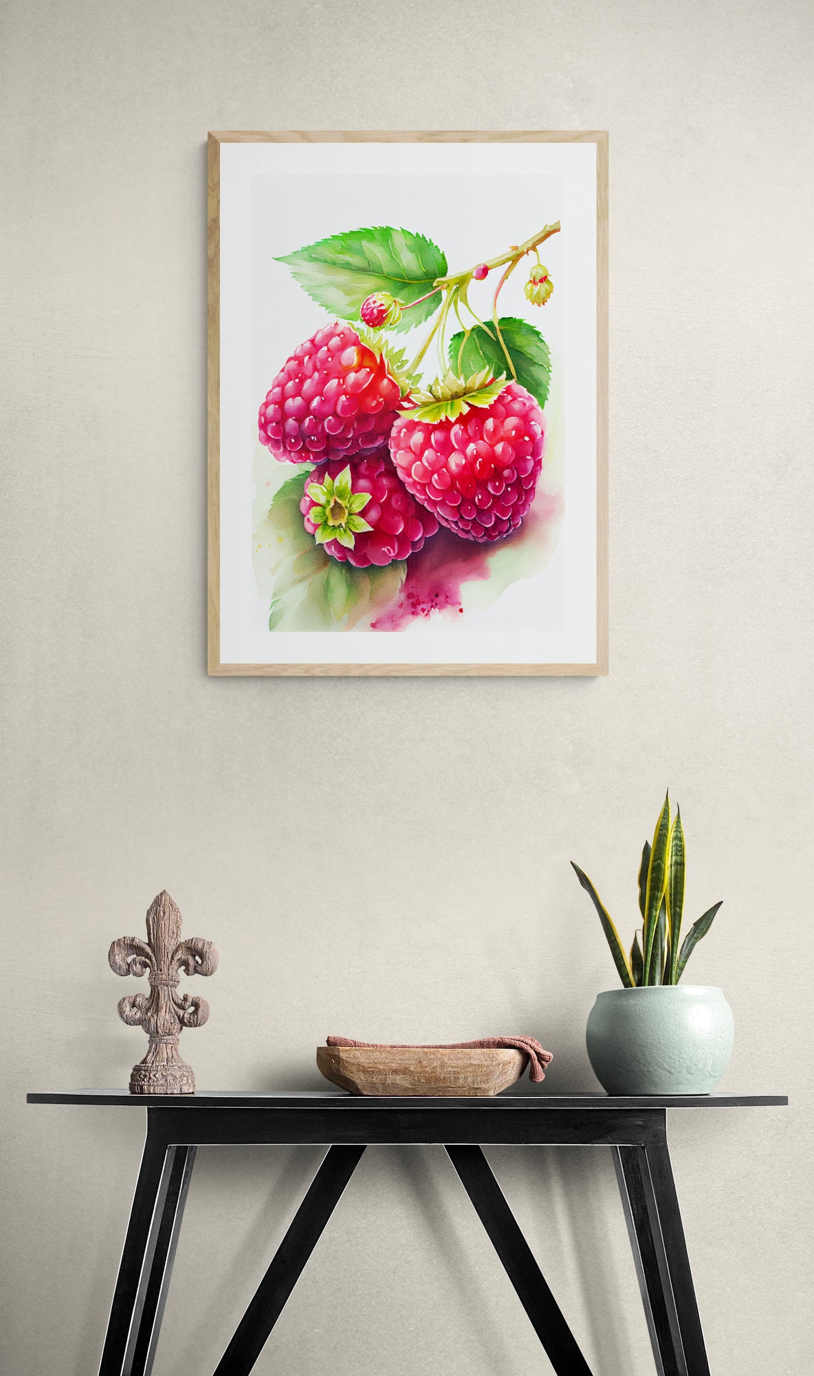 Raspberry Fruit Wall Art, Fruit Printable Art, Raspberry Print, Fruit ...