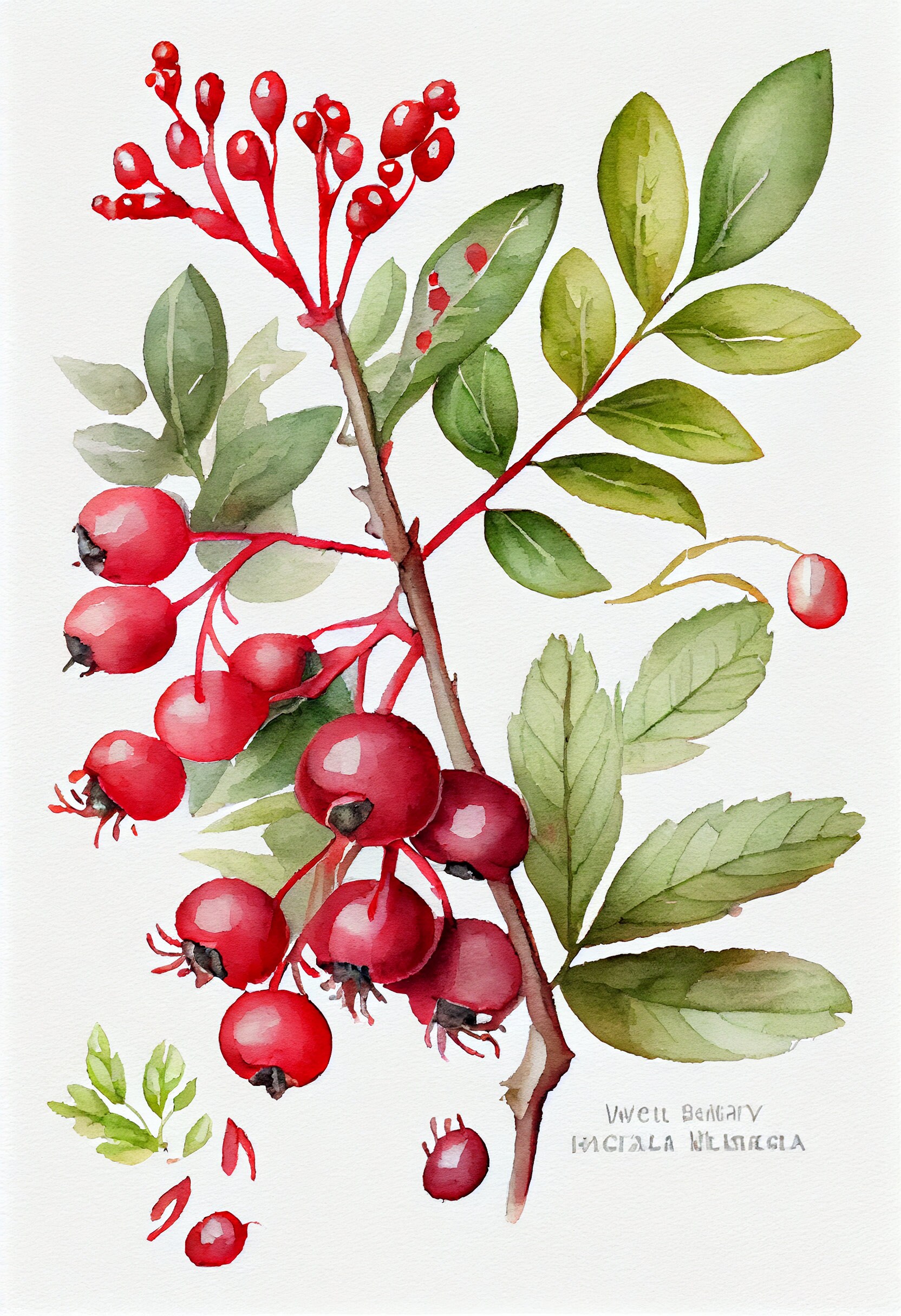 Cranberry Fruit Wall Art, Fruit Printable Art, Cranberry Print, Fruit ...