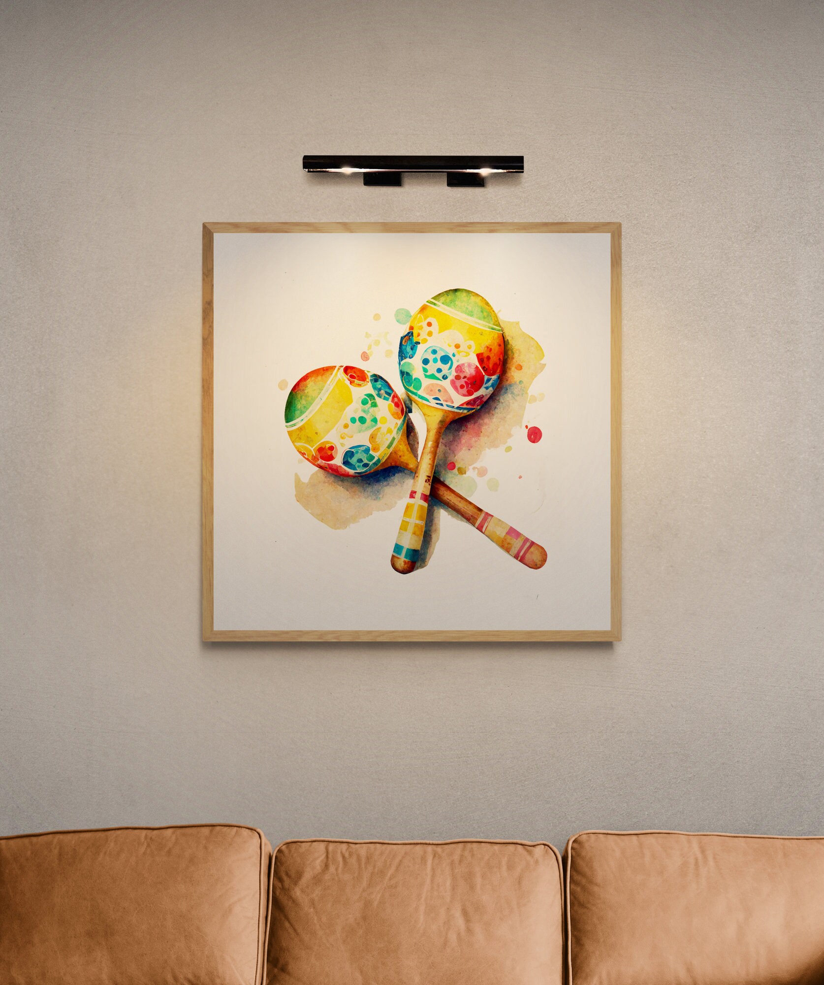 Maracas Wall Art, Instrument Wall Art, Watercolor Wall Art, Maracas ...