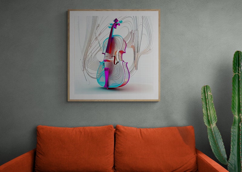 Cello Wall Art, Instrument Wall Art, Watercolor Wall Art, Cello Lovers ...