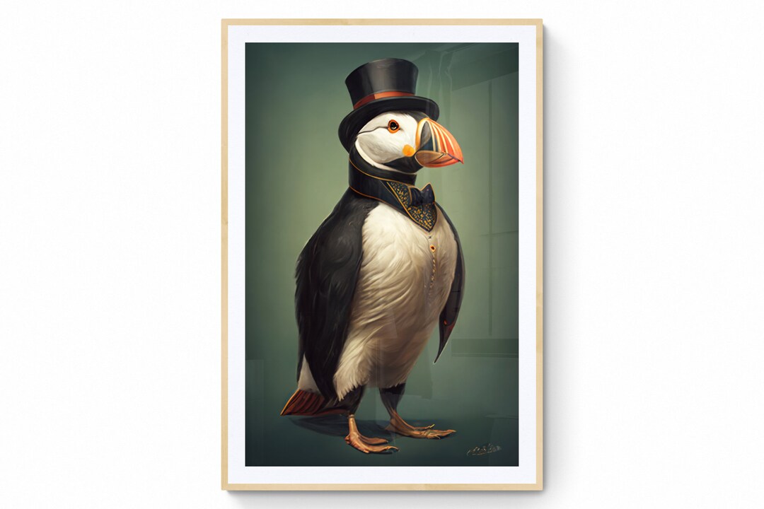 Puffin Wall Art, Puffin Wall Décor, Puffin Poster, Puffin Gift, Puffin ...