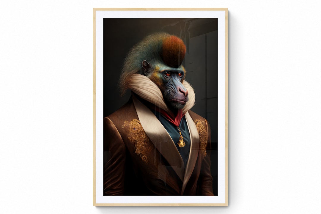 Mandrill Wall Art, Mandrill Wall Décor, Mandrill Poster, Mandrill Gift ...