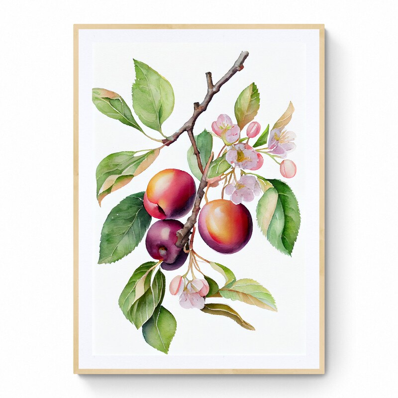 Plum Abstract Art - Etsy