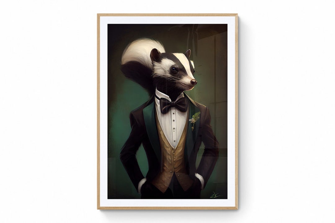Skunk Wall Art, Skunk Wall Décor, Skunk Poster, Skunk Gift, Skunk ...