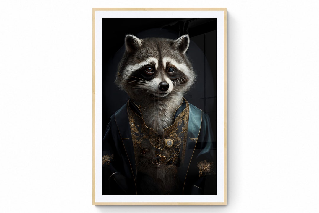 Raccoon Wall Art, Raccoon Wall Décor, Raccoon Poster, Raccoon Gift ...