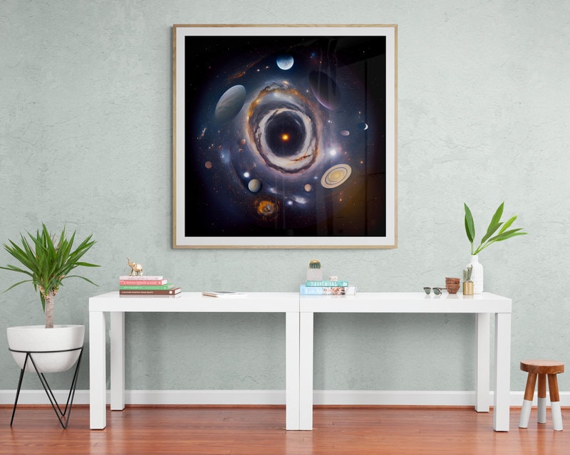Universe Planet Wall Art, Planet Wall Décor, Solar System Poster ...
