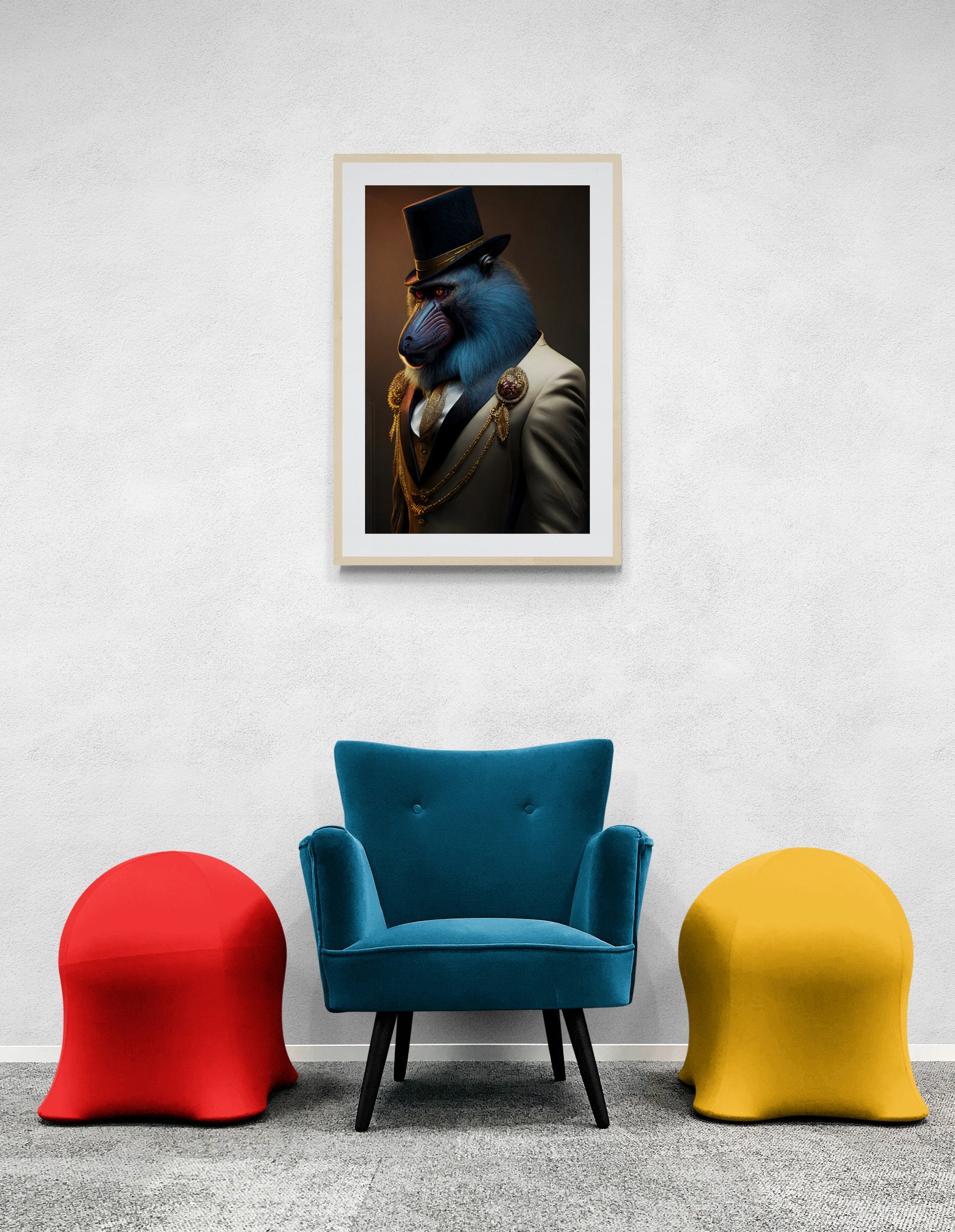 Mandrill Wall Art, Mandrill Wall Décor, Mandrill Poster, Mandrill Gift ...