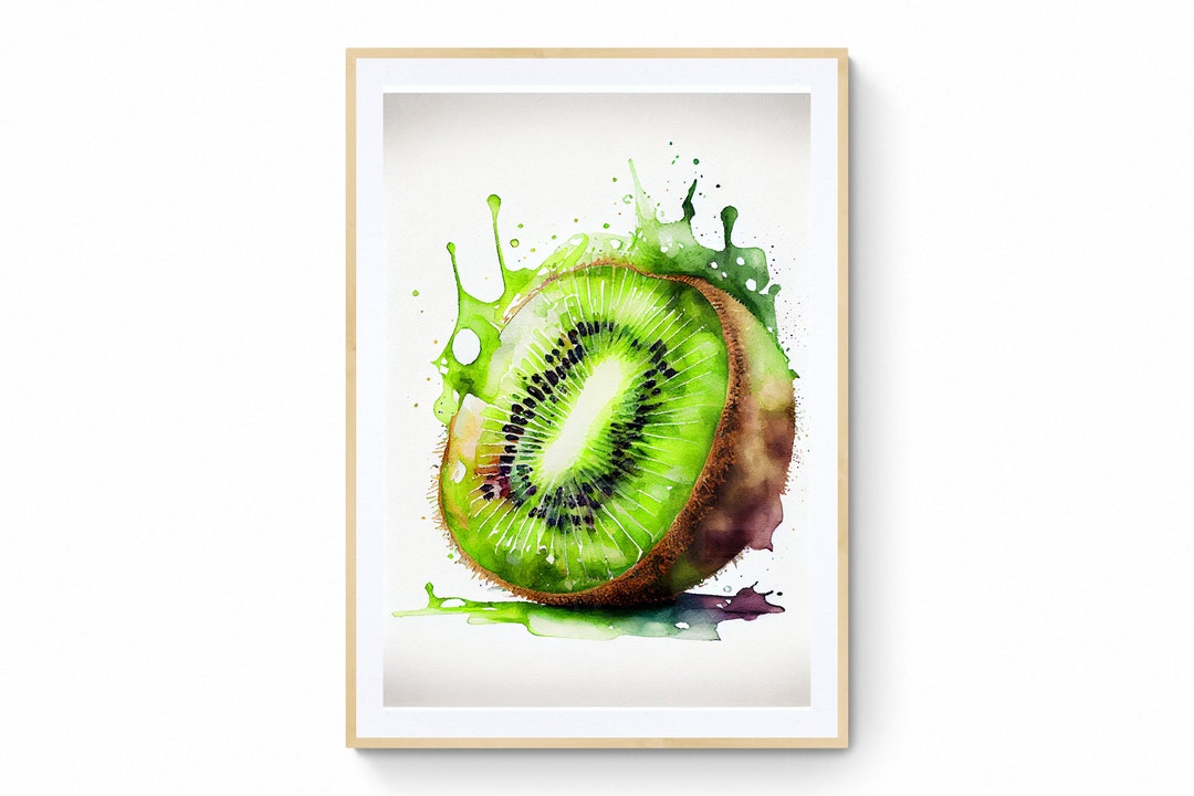 Kiwi Fruit Wall Art, Fruit Printable Art, Kiwi Print, Fruit Market ...