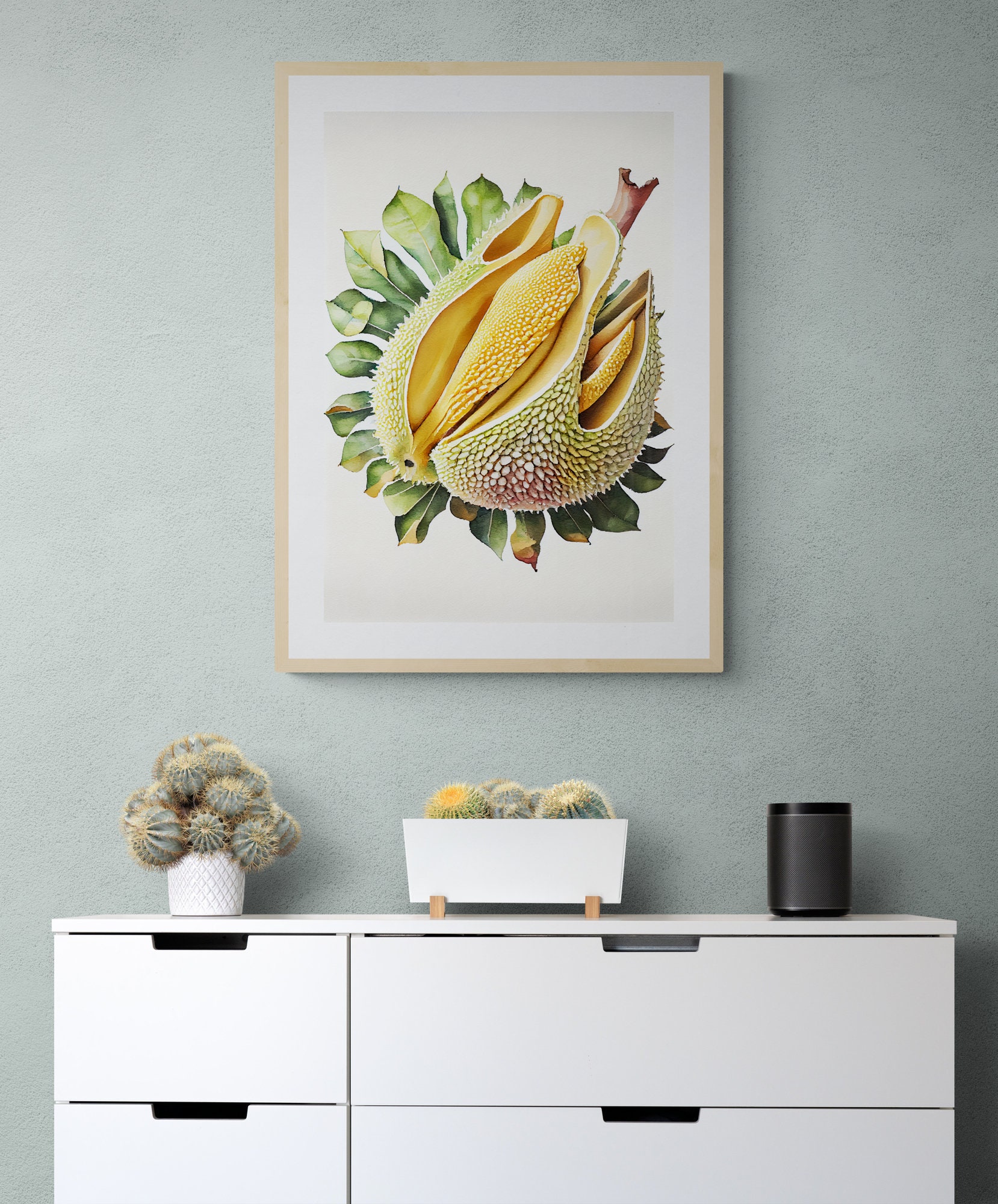 Jackfruit Fruit Wall Art, Fruit Printable Art, Jackfruit Print, Fruit ...