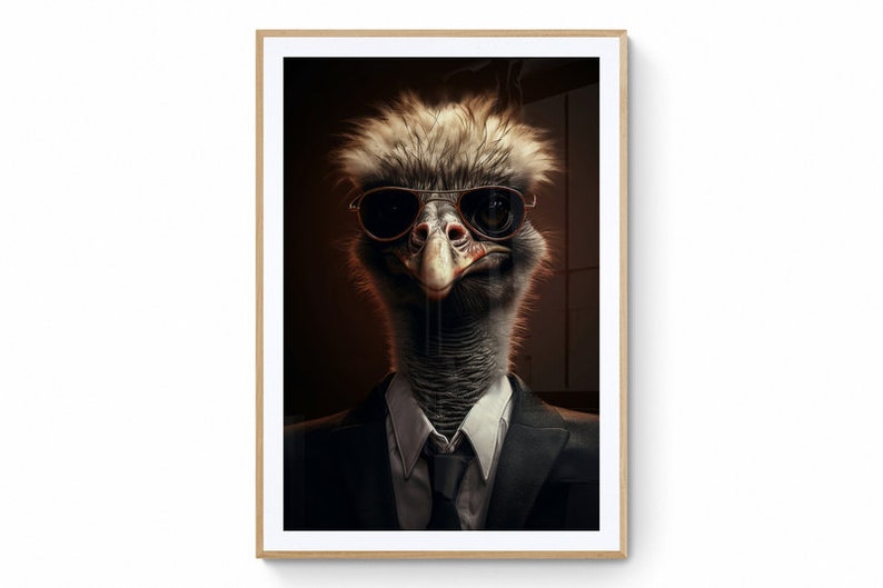 Ostrich Wall Art Ostrich Wall Décor Ostrich Poster Ostrich - Etsy