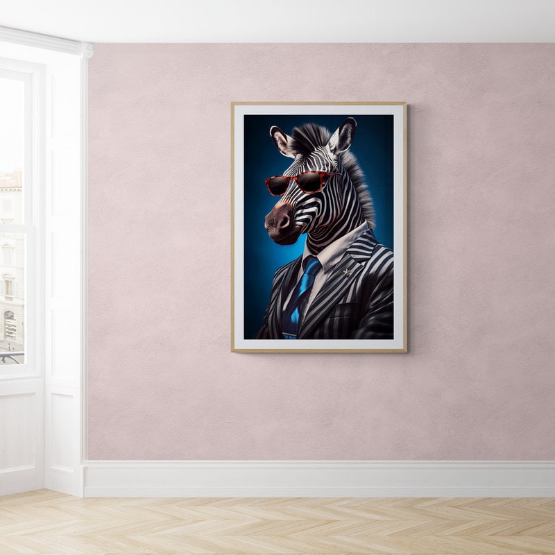 Zebra Wall Art, Zebra Wall Décor, Zebra Poster, Zebra Gift, Zebra ...