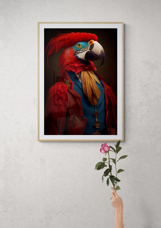 Macaw Wall Art, Macaw Wall Décor, Macaw Poster, Macaw Gift, Macaw ...