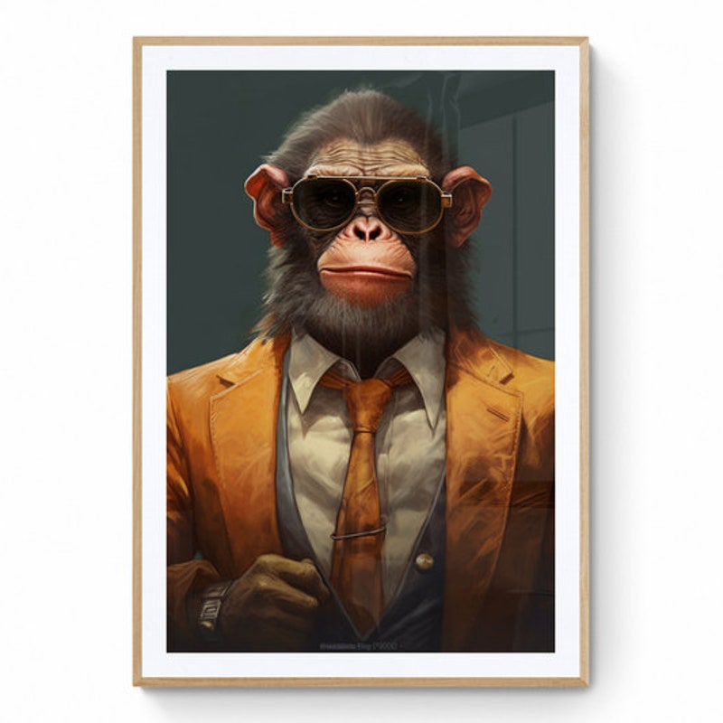 Monkey Wall Art - Etsy