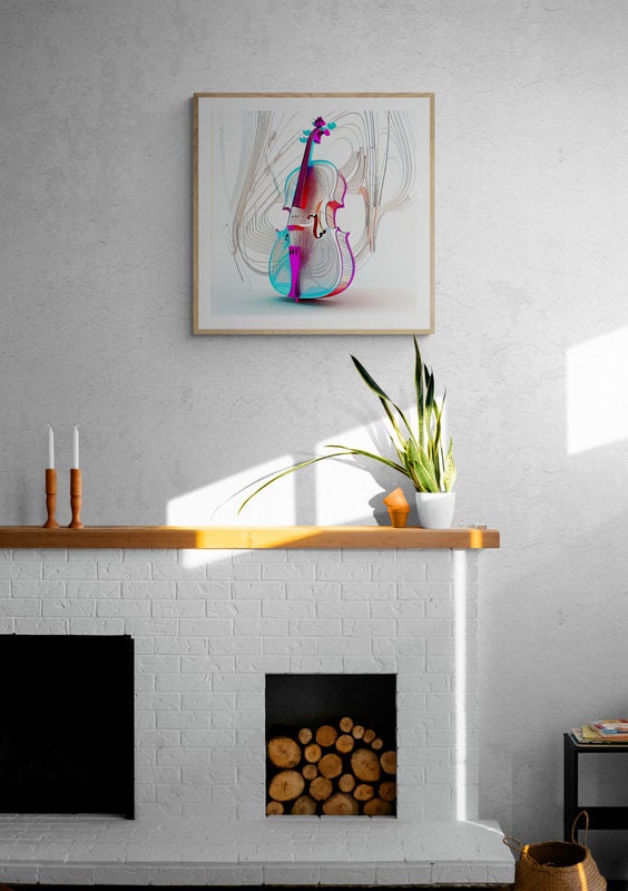 Cello Wall Art, Instrument Wall Art, Watercolor Wall Art, Cello Lovers ...