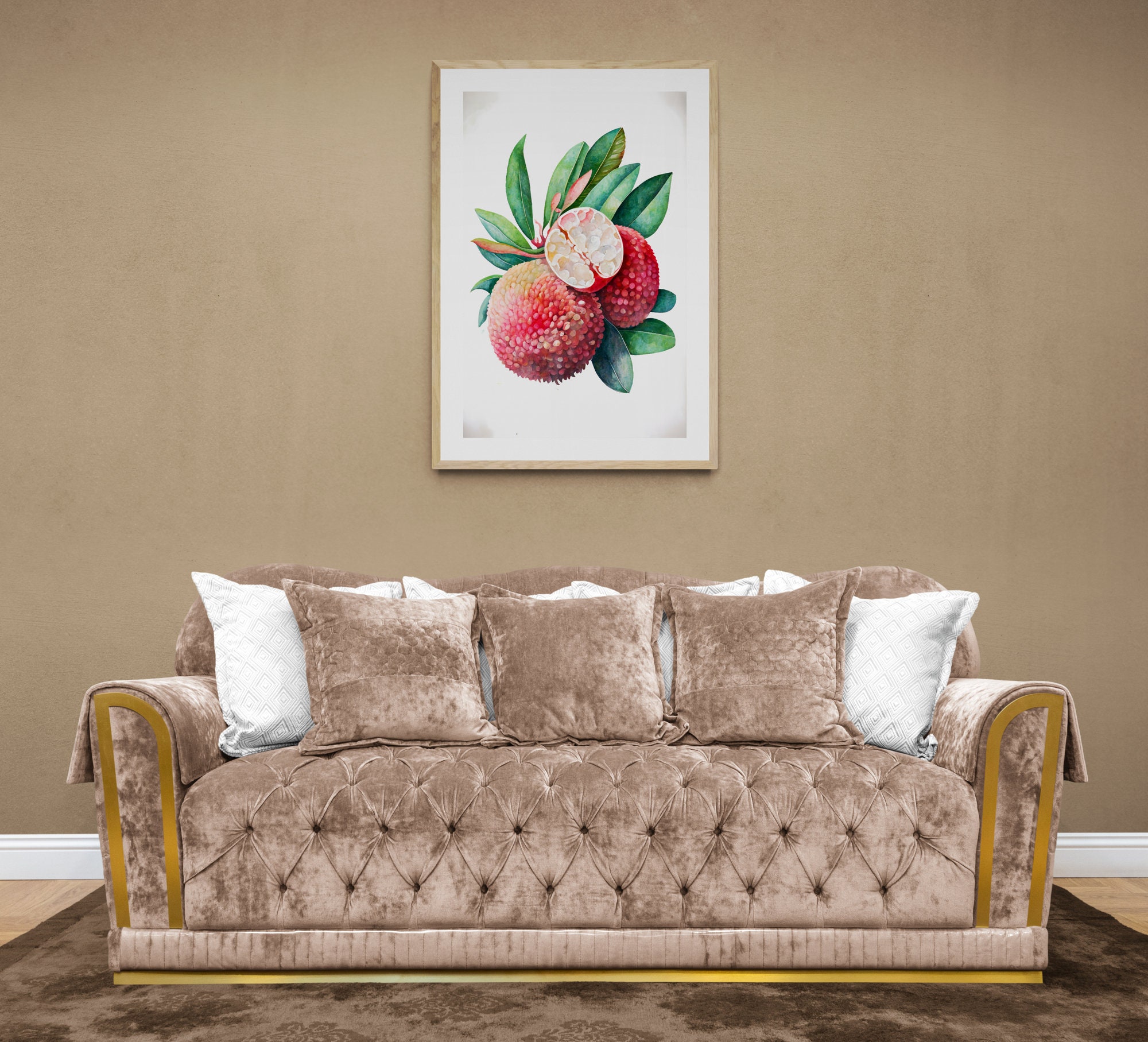 Lychee Fruit Wall Art, Fruit Printable Art, Lychee Print, Fruit Market ...