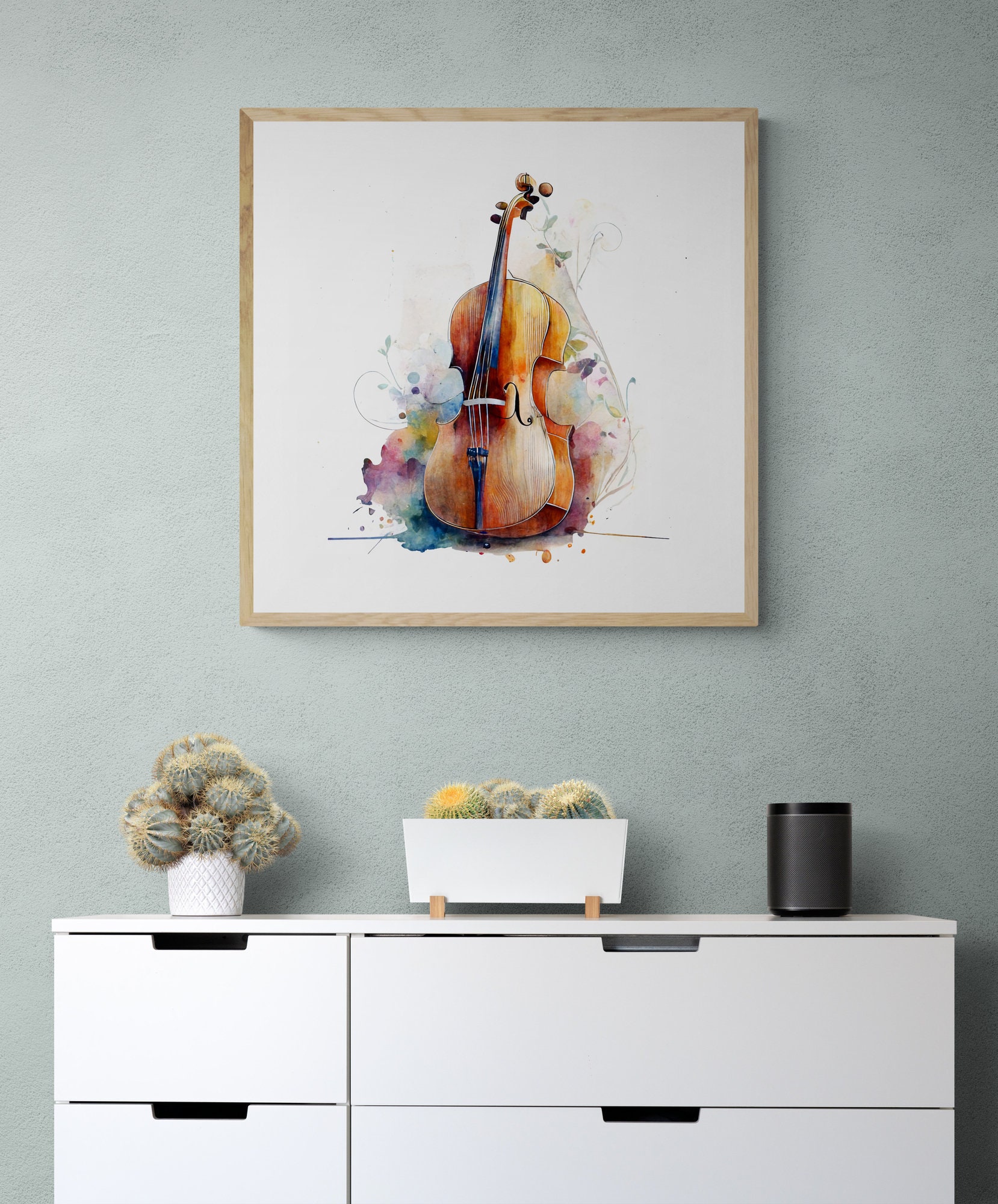 Cello Wall Art, Instrument Wall Art, Watercolor Wall Art, Cello Lovers ...