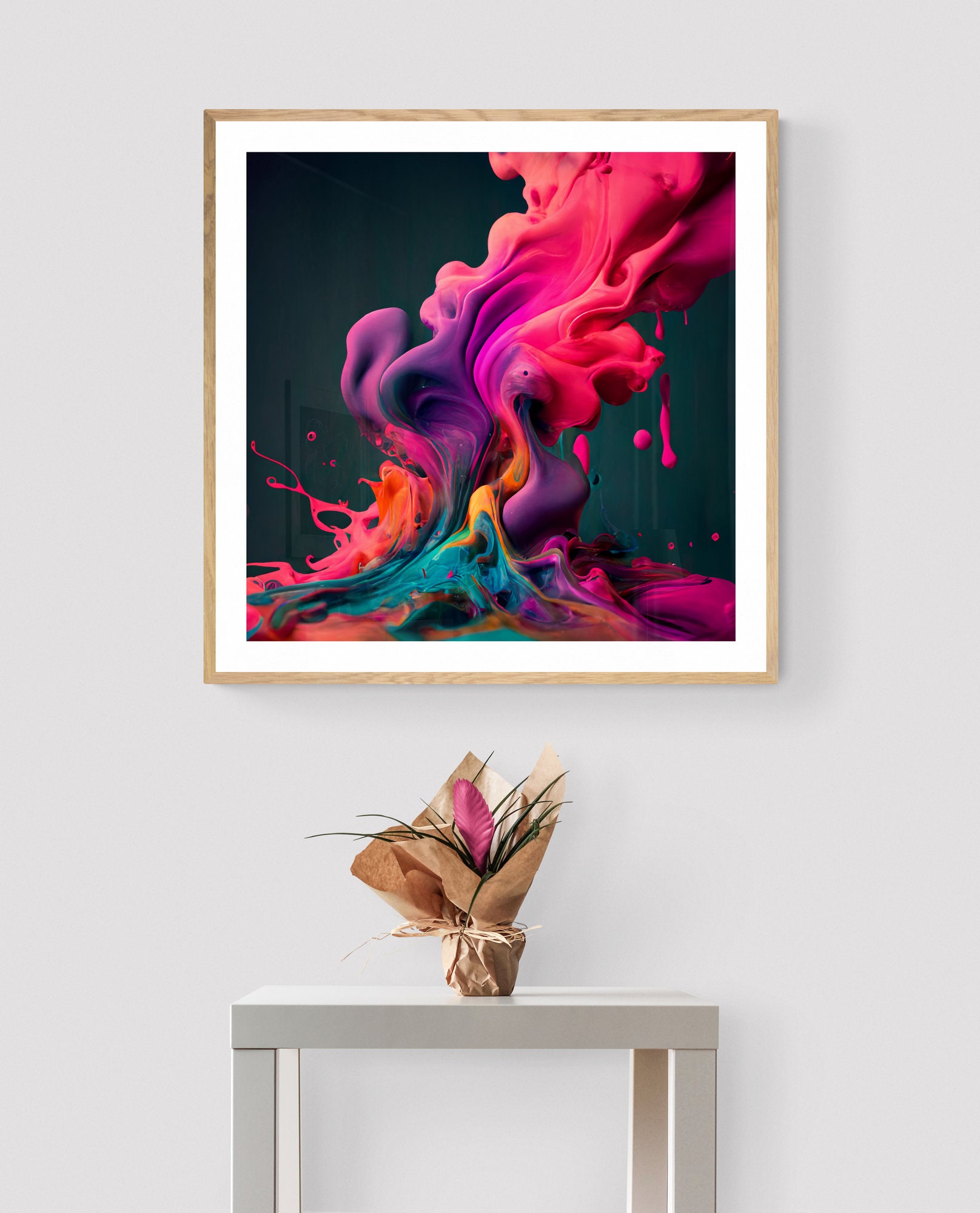 Splash Paint Wall Art, Colorful Paint Artwork, Splash of Color Art ...