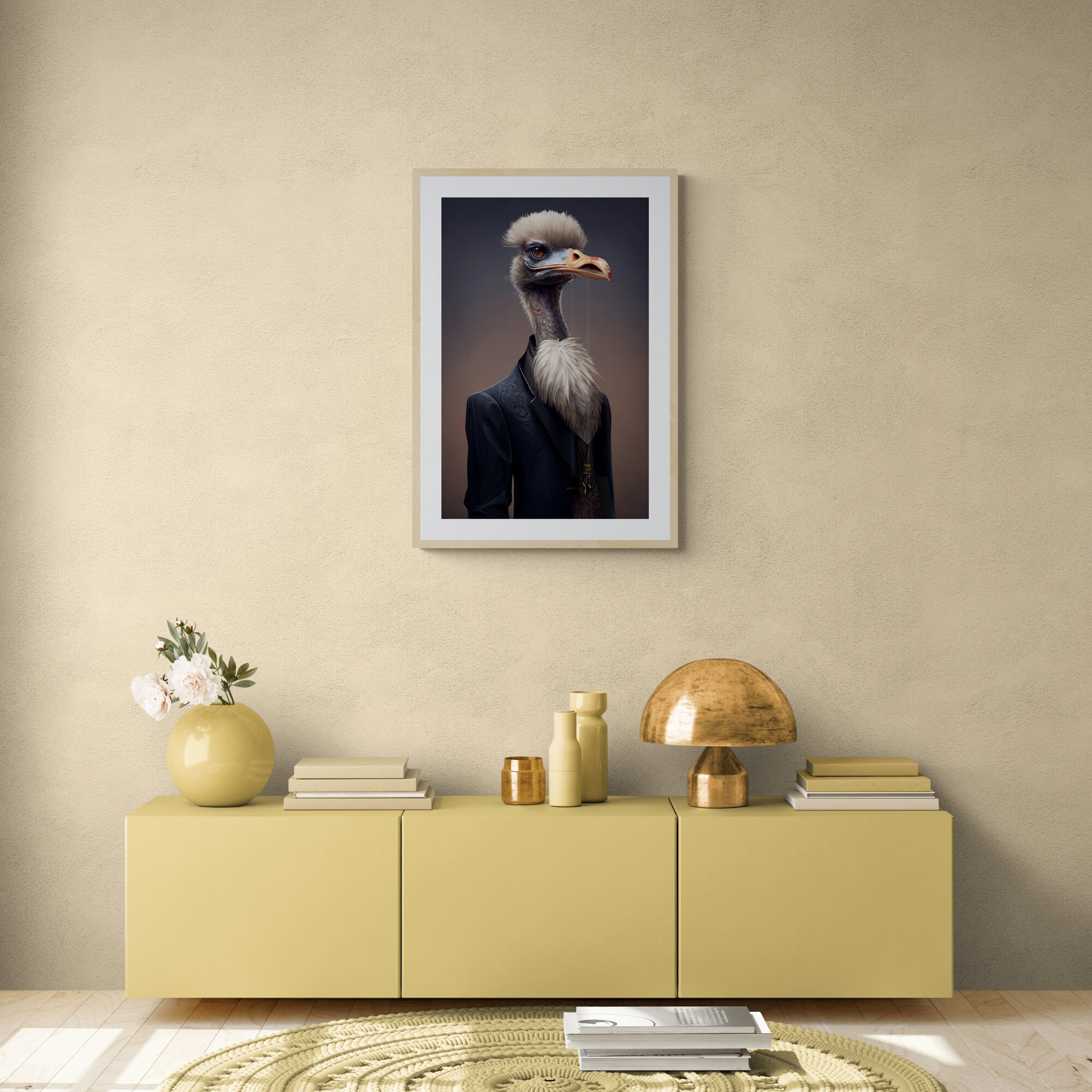 Ostrich Wall Art, Ostrich Wall Décor, Ostrich Poster, Ostrich Gift ...