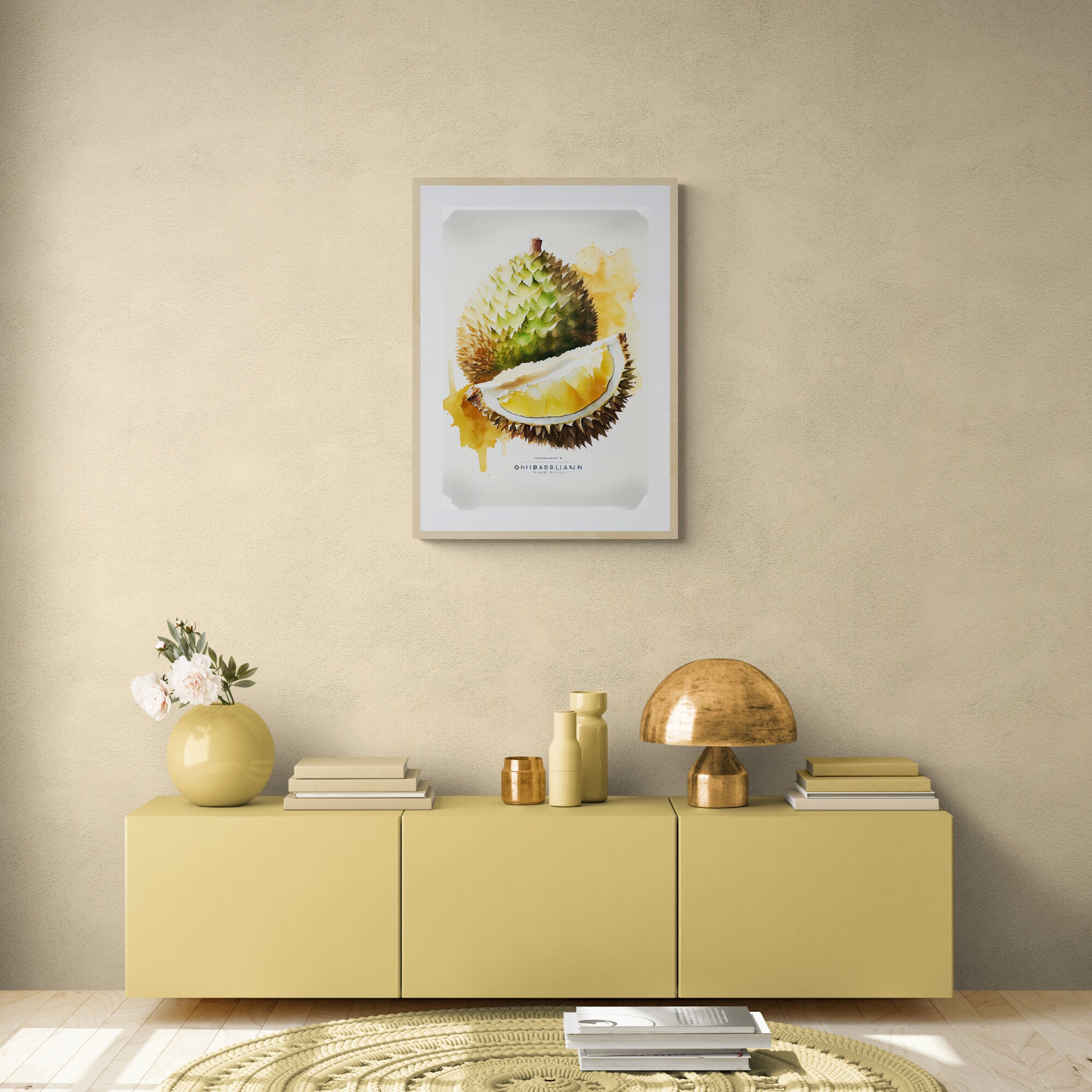 Durian Fruit Wall Art, Fruit Printable Art, Durian Print, Fruit Market ...