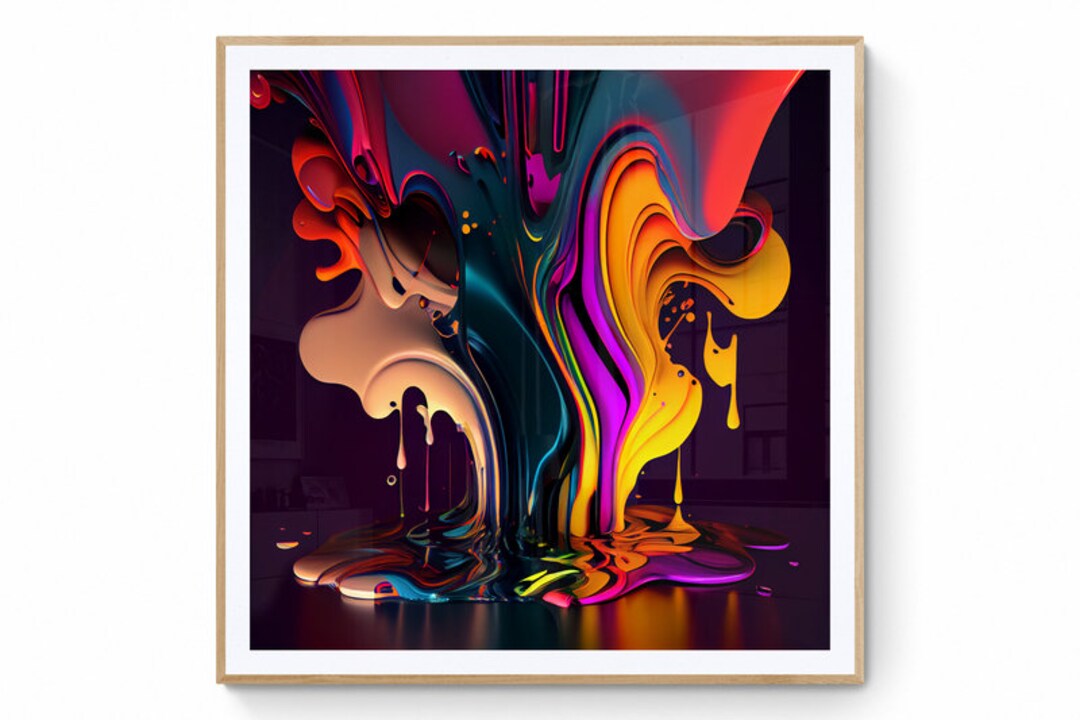 Splash Paint Wall Art, Colorful Paint Artwork, Splash of Color Art ...