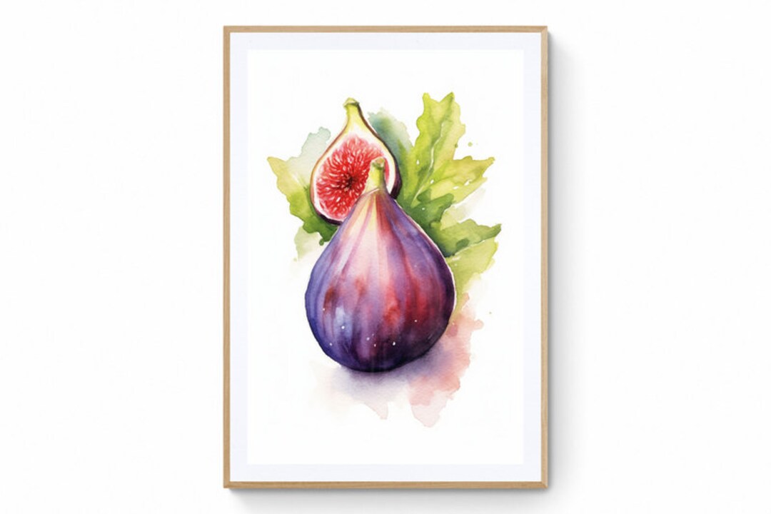 Fig Fruit Wall Art, Fruit Printable Art, Fig Print, Fruit Market Print ...