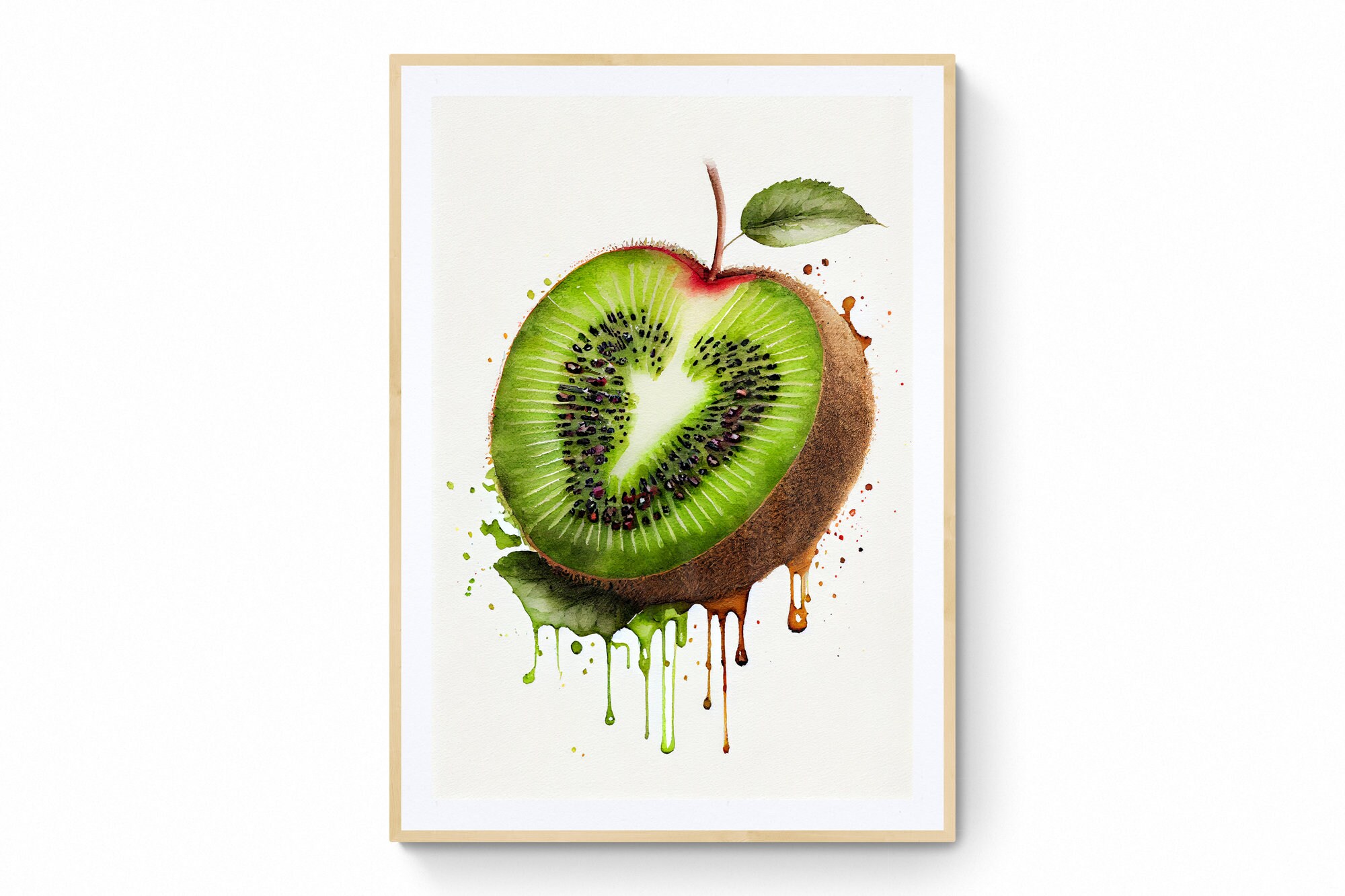 Kiwi Fruit Wall Art, Fruit Printable Art, Kiwi Print, Fruit Market ...