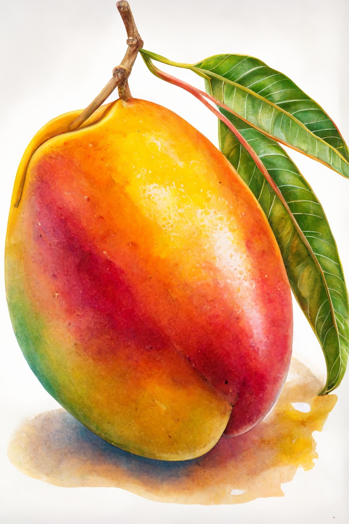 Mango Fruit Wall Art, Fruit Printable Art, Mango Print, Fruit Market ...