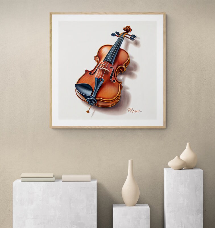 Violin Wall Art, Instrument Wall Art, Watercolor Wall Art, Violin ...