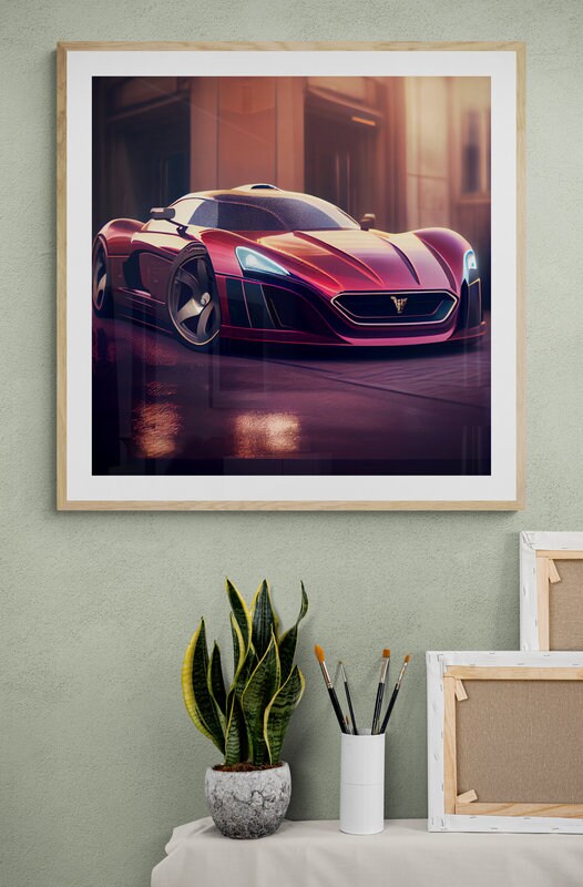 Rimac Car Wall Art, Rimac Nevera, Car Printable Art, Luxury Car Poster, Garage Wall Décor, Car ...