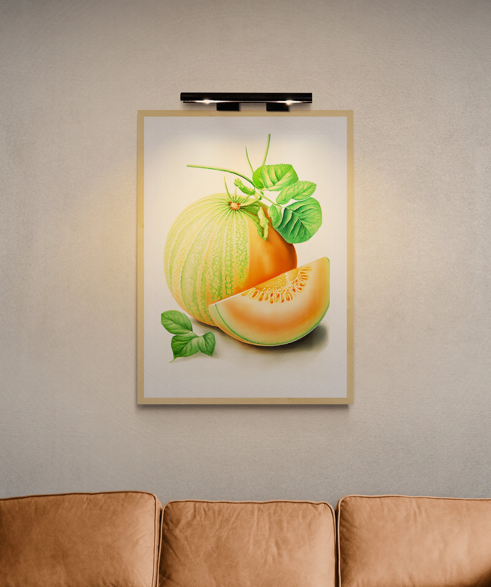 Melon Fruit Wall Art, Fruit Printable Art, Melon Print, Fruit Market ...