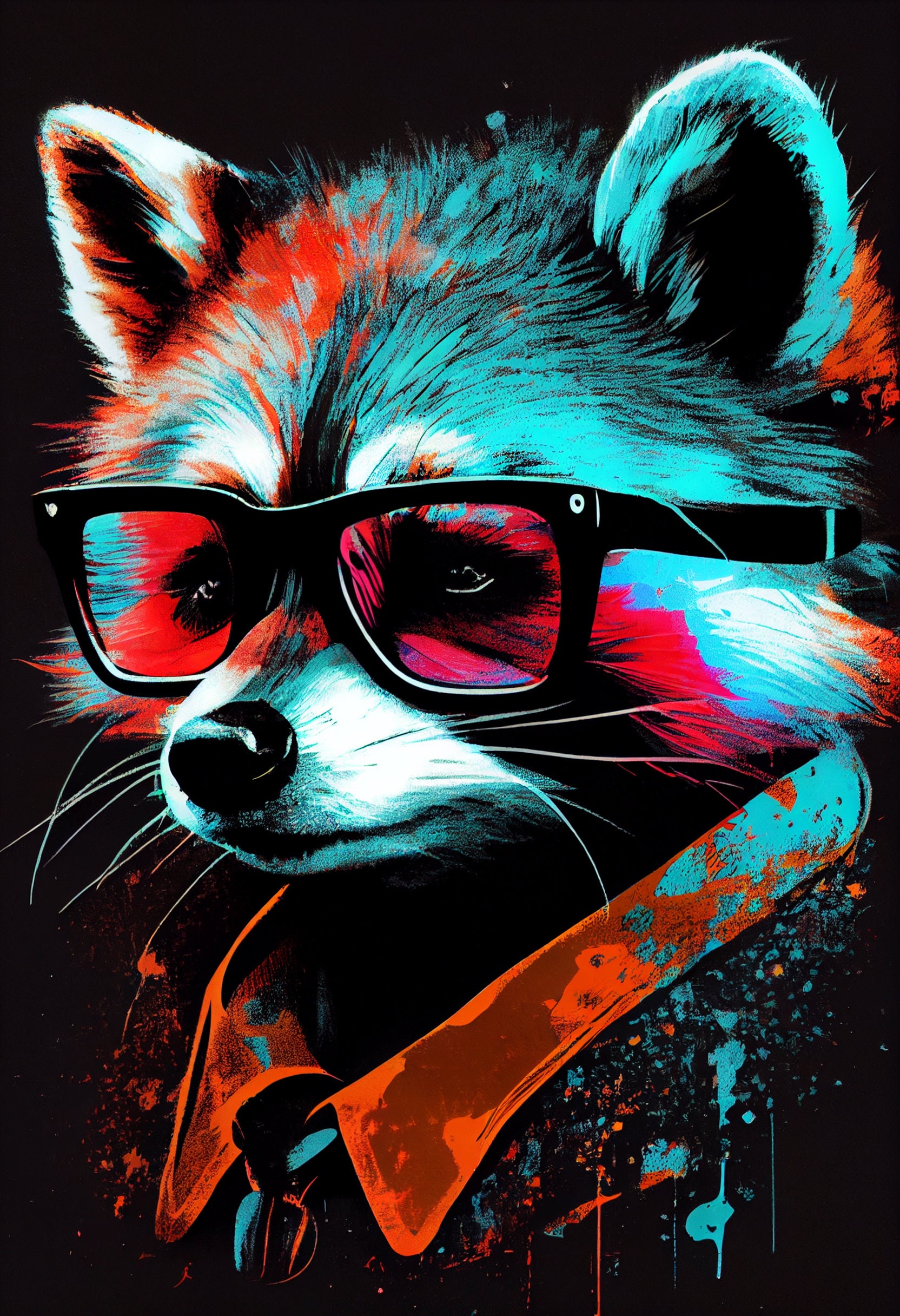 Raccoon Wall Art, Raccoon Wall Décor, Raccoon Poster, Raccoon Gift ...