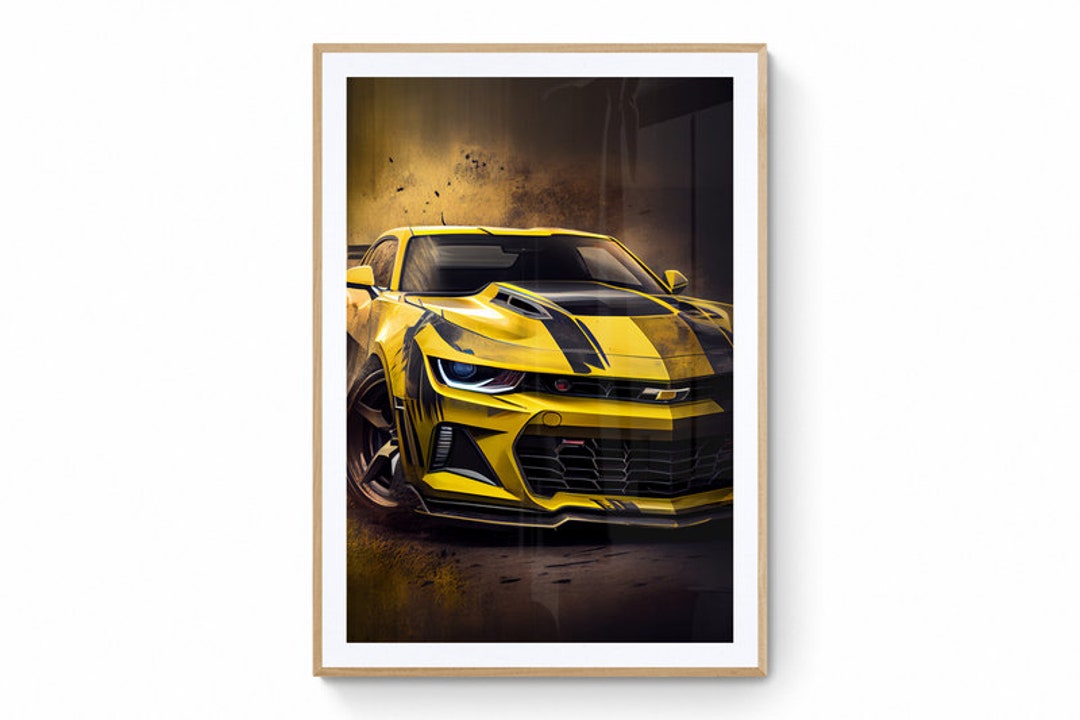 Chevrolet Camaro Wall Art, Sports Car Digital Art, Car Printable Art ...