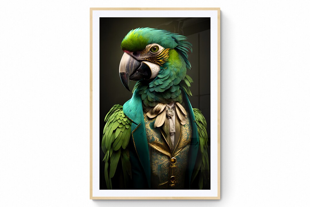 Parrot Wall Art, Parrot Wall Décor, Parrot Poster, Parrot Gift, Parrot ...