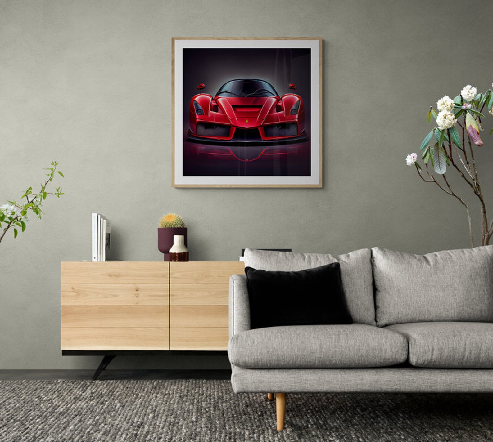 Ferrari Car Wall Art, Enzo Ferrari, Car Printable Art, Luxury Car ...