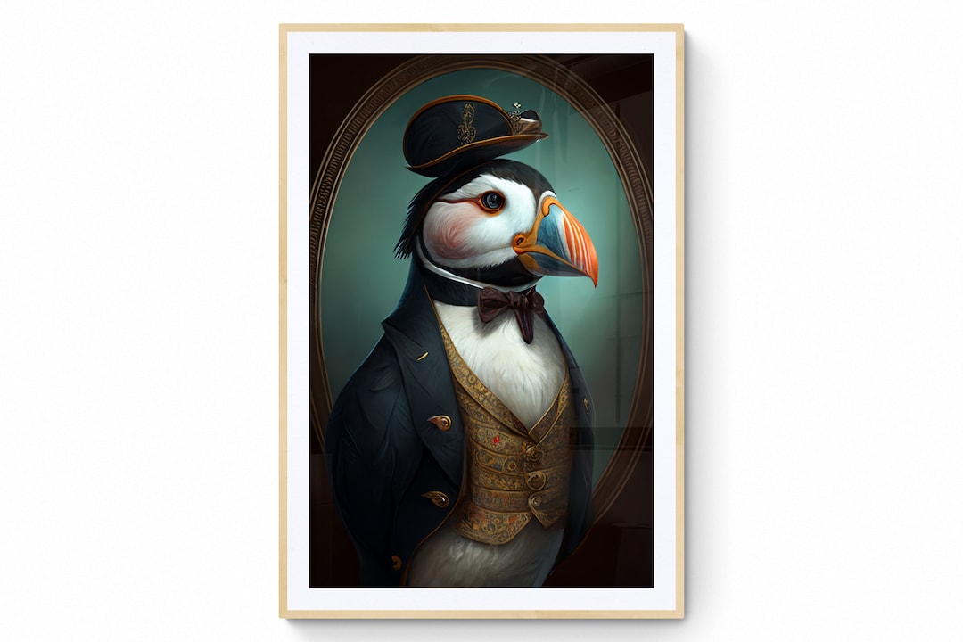 Puffin Wall Art, Puffin Wall Décor, Puffin Poster, Puffin Gift, Puffin ...