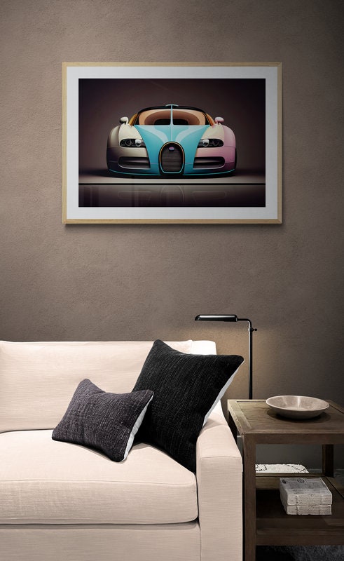 Bugatti Wall Art Wall Art, Bugatti Veyron, Car Printable Art, Muscle ...